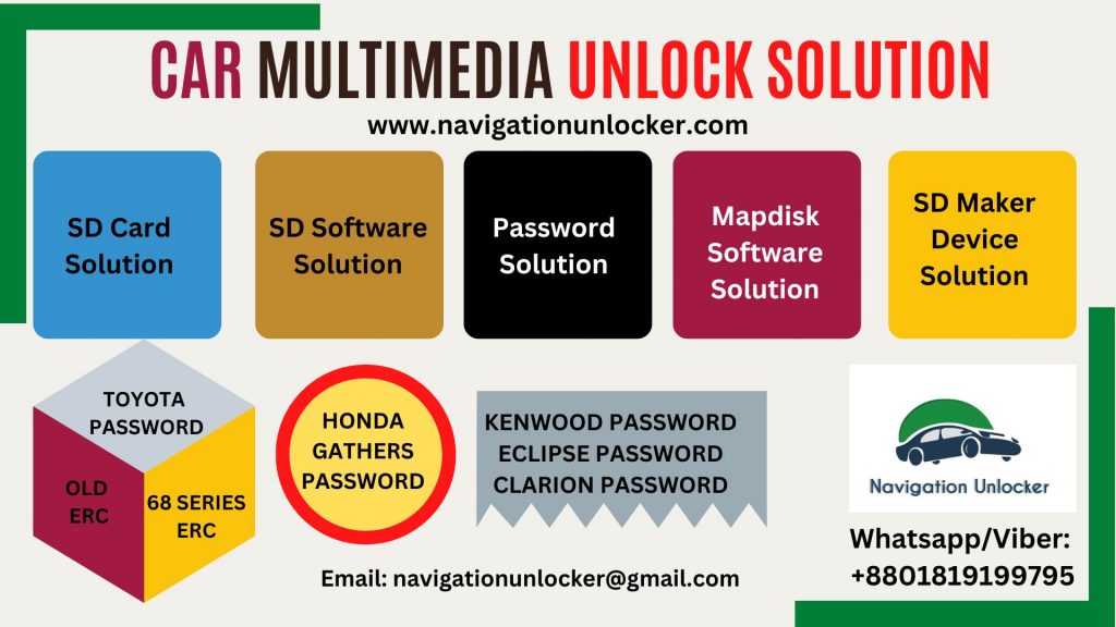 Car Multimedia Unlock Solution - Navigation Unlocker